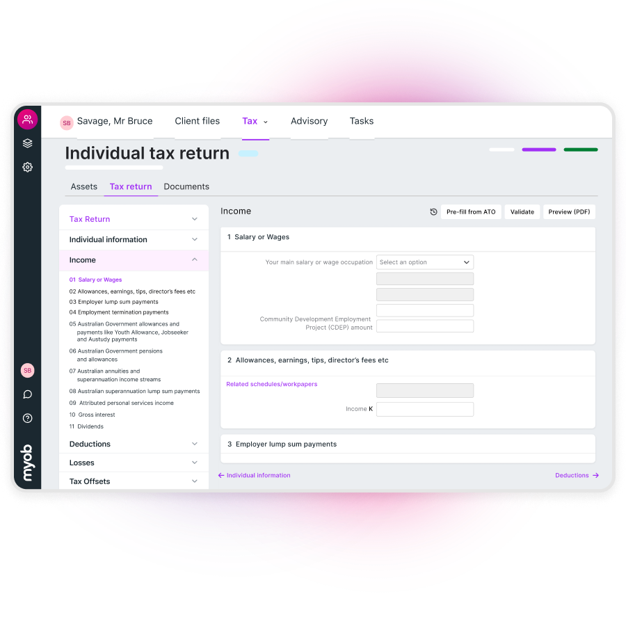 Keep your tax workflows flowing with MYOB Practice Tax